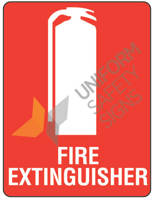 FIRE EXTINGUISHER SIGN 225x150 - METAL - 705MSM - Worklocker Hervey Bay